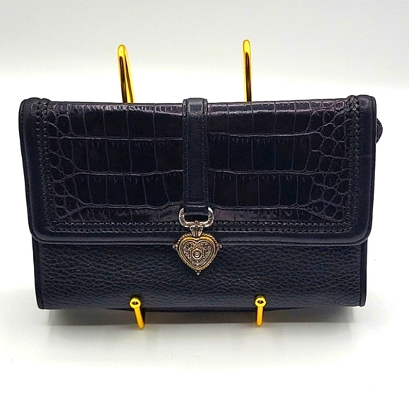 Brighton | Bags | Brighton Walletclutch Black Leather Multiple ...